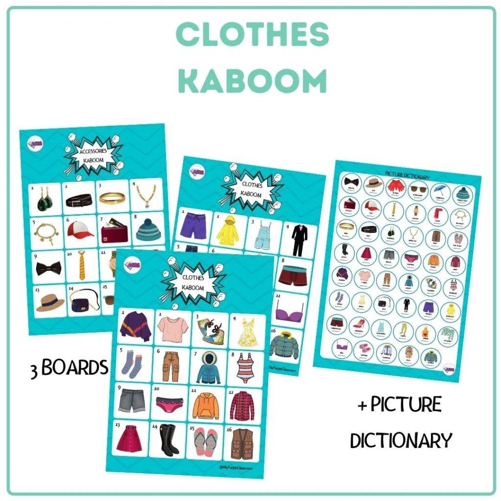 Clothes Kaboom - MyPurpleClassroom