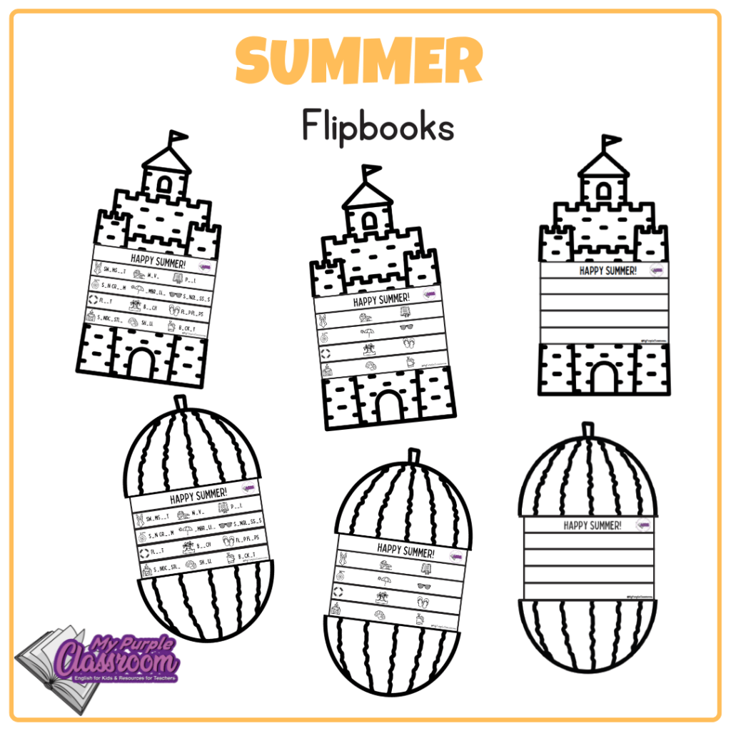 Summer FlipBooks - MyPurpleClassroom