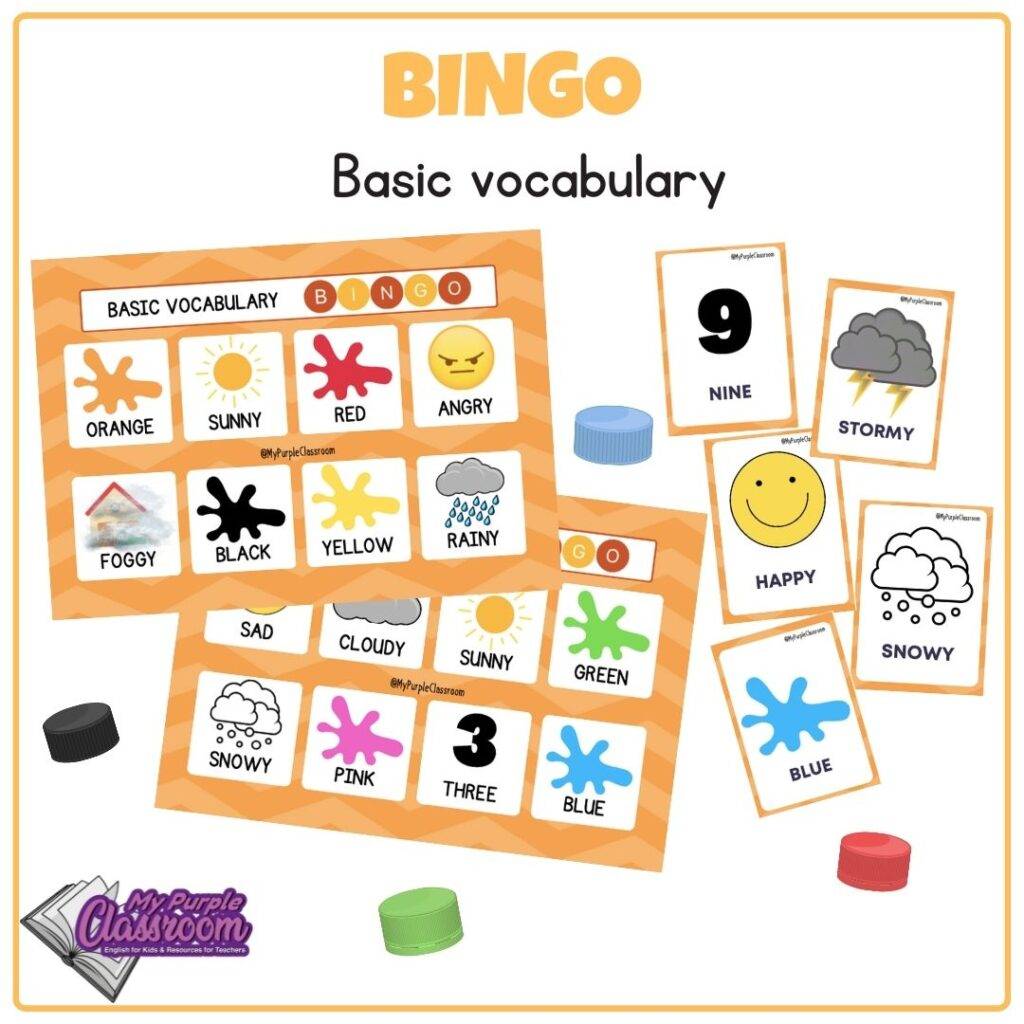 ENGLISH VOCABULARY BINGO - MyPurpleClassroom ENGLISH VOCABULARY BINGO